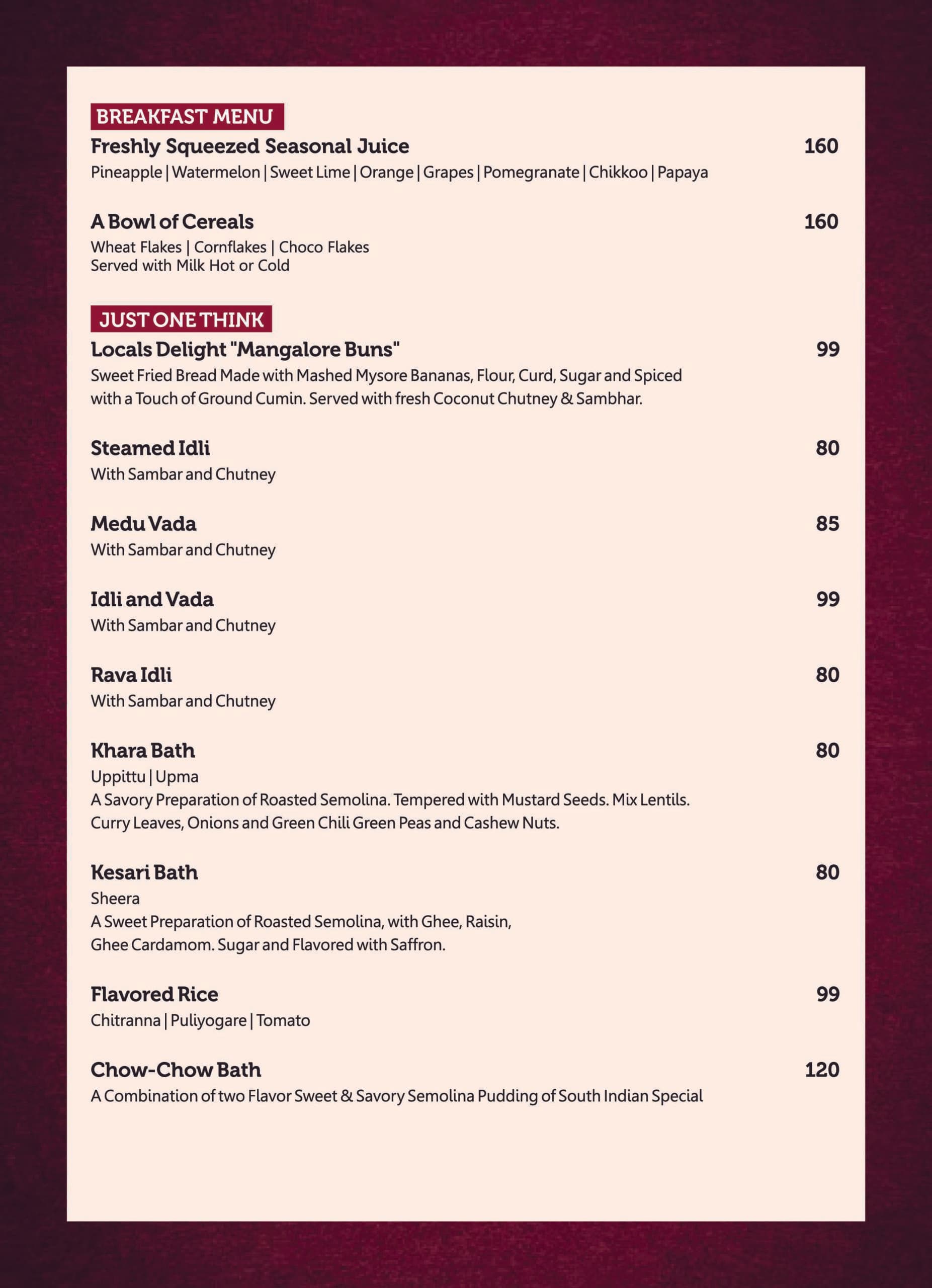 Grand Madhuvan NX Food Menu - AJ Grand Hotel